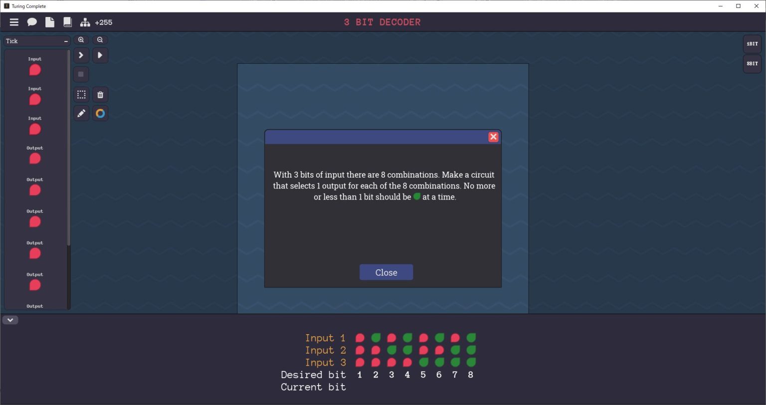 1 Bit Decoderと3 Bit Decoder【Turing Complete編】 - Security Akademeia ...