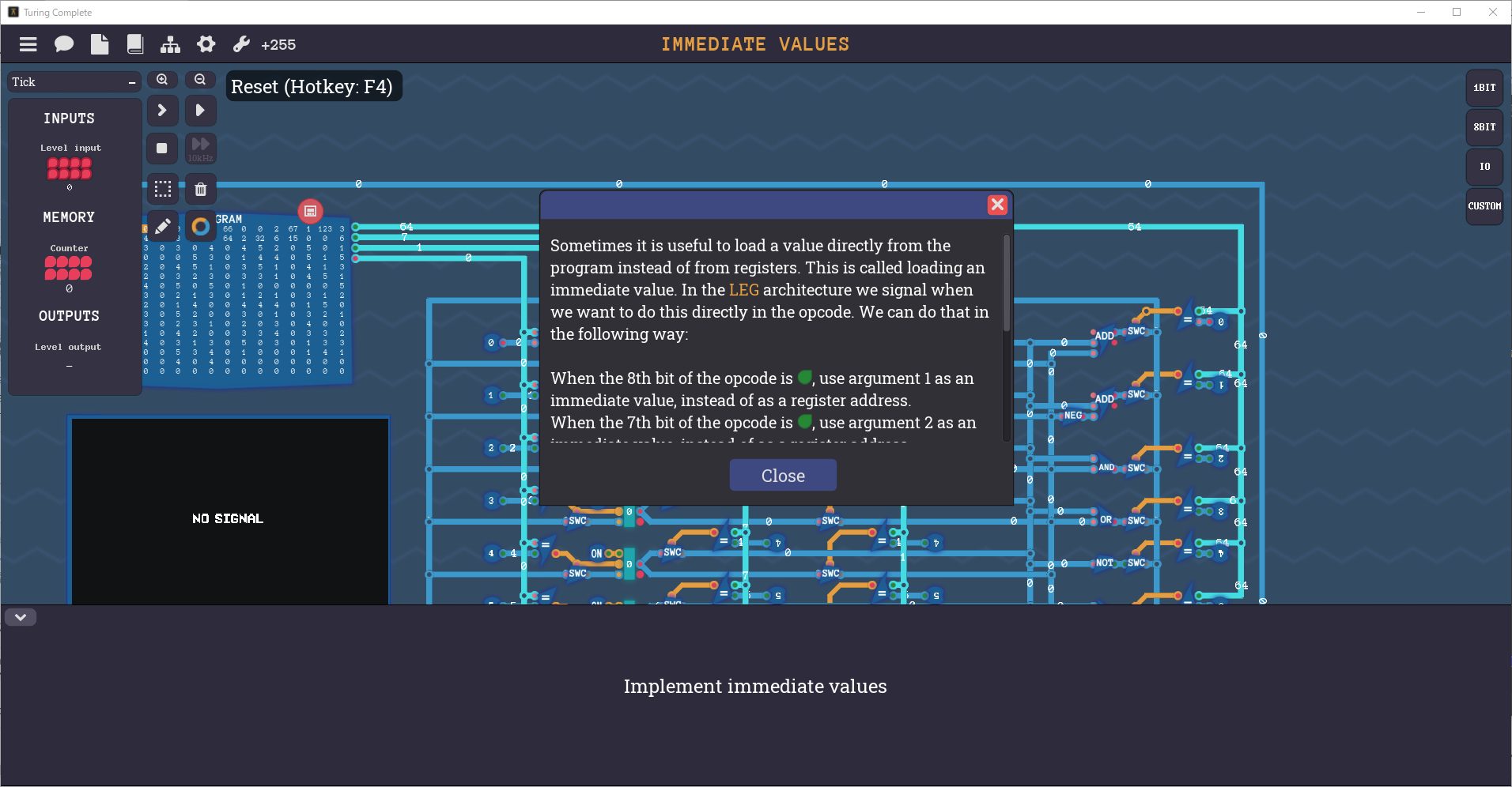Immediate Values – LEGアーキテクチャー版【Turing Complete編】 - Security Akademeia【セキュリティアカデメイア】